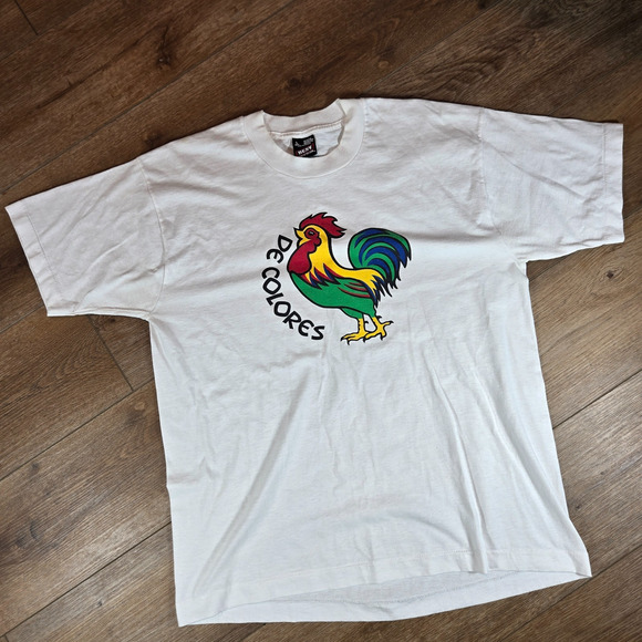 Generic | Shirts | 9s De Colores Rooster Chicken T Shirt Mens L Vintage ...